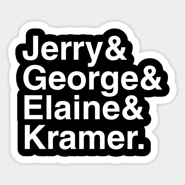 Seinfeld - Jerry & George & Elaine & Kramer. (White) - Seinfeld ...