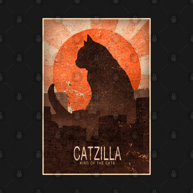 Catzilla - Cat - T-Shirt | TeePublic