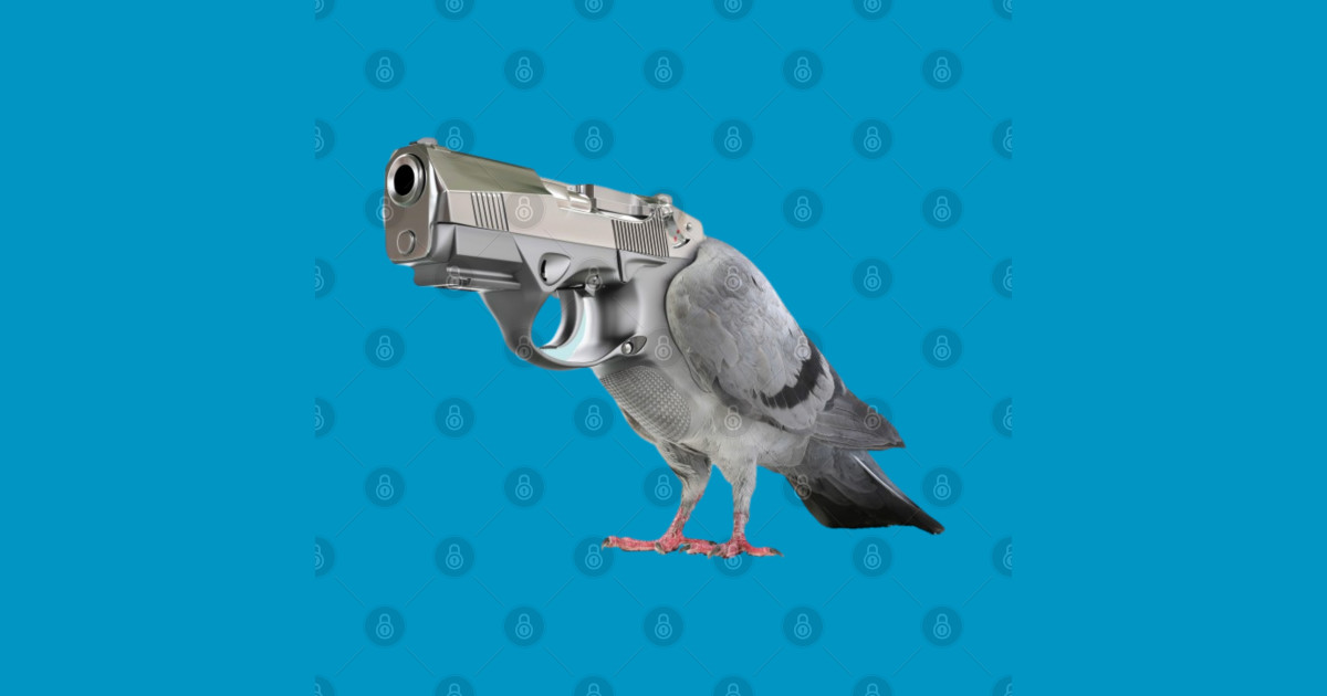 Pigeon Gun Merge - Pigeon - T-Shirt | TeePublic