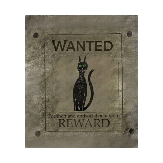 Cat wanted poster - Novelty - T-Shirt | TeePublic