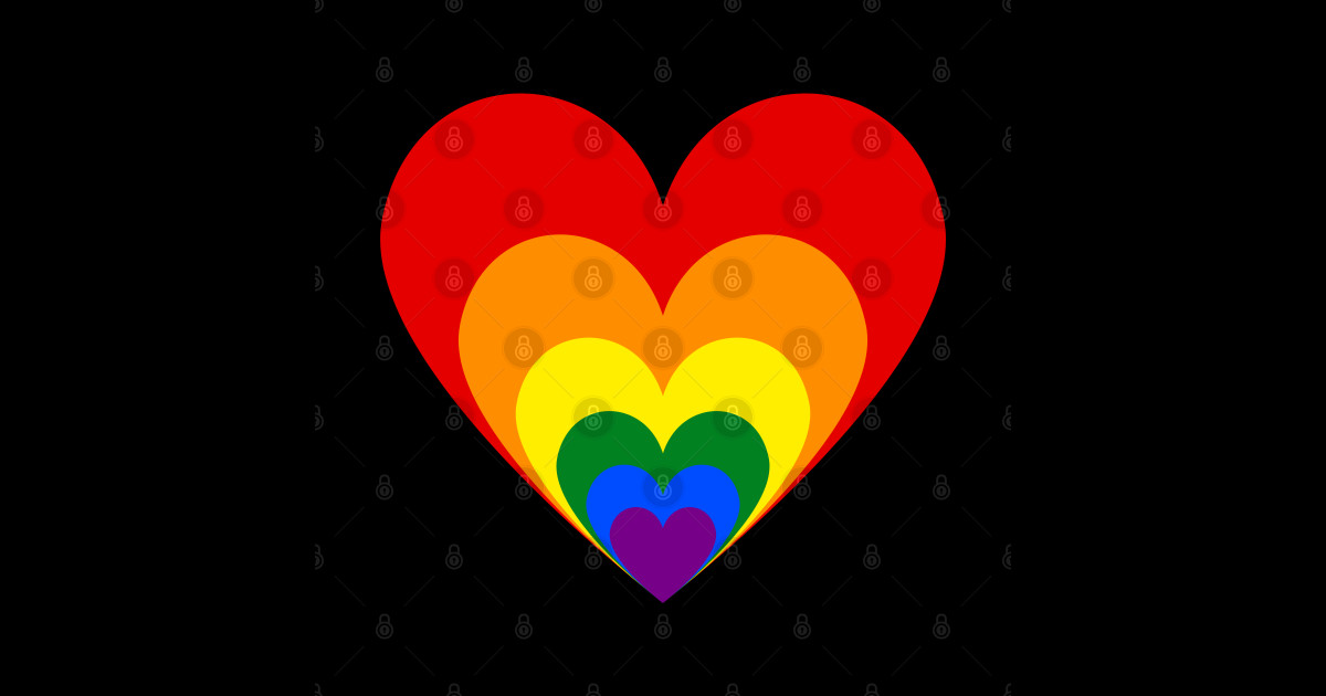 Rainbow Flag LGBT Pride Heart - Pride Month - Sticker | TeePublic