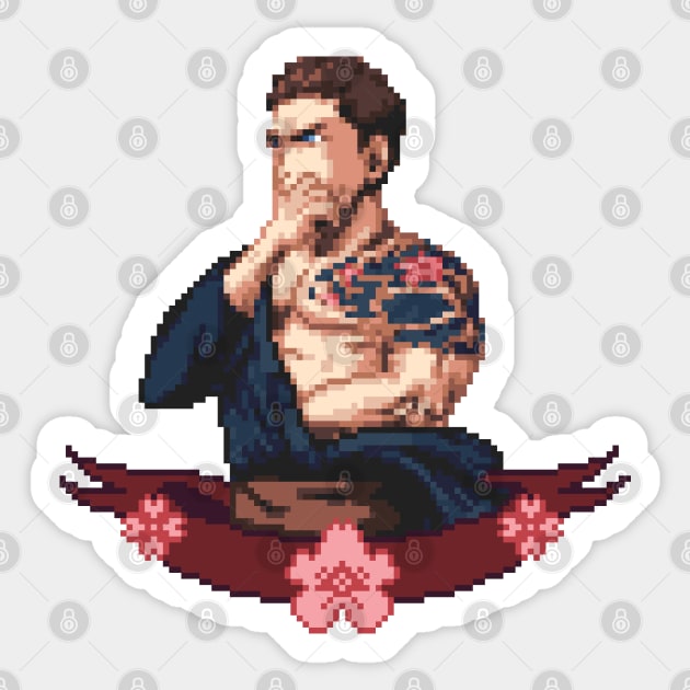 Chris Redfield Resident Evil Pixel Art - Resident Evil - Sticker ...