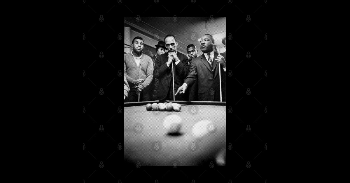 Martin Luther King Jr. playing Pool - Martin Luther King Jr - Sticker ...