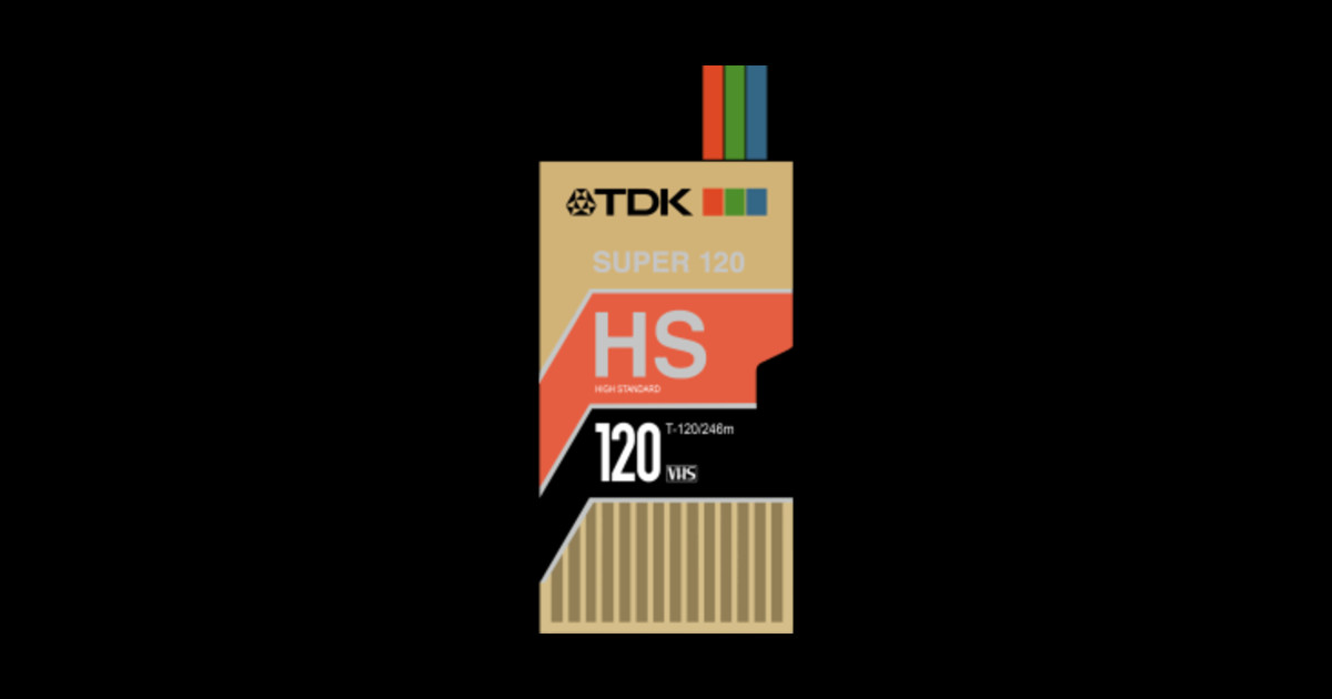 TDK Super 120 High Standard VHS Tape - Tdk - Sticker | TeePublic