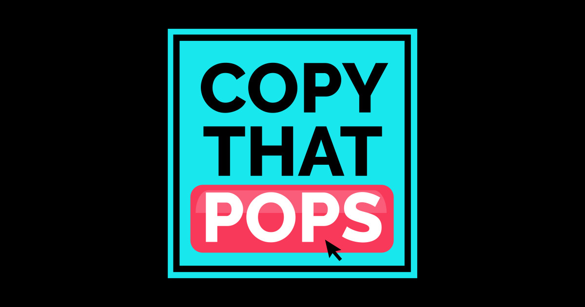 Copy That Pops - Logo Swag! - Laura Petersen - Sticker | TeePublic