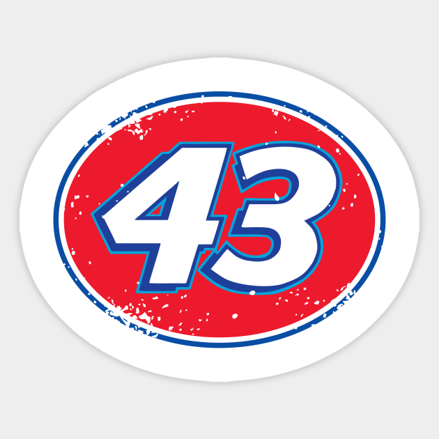 43 - Nascar - Sticker | TeePublic