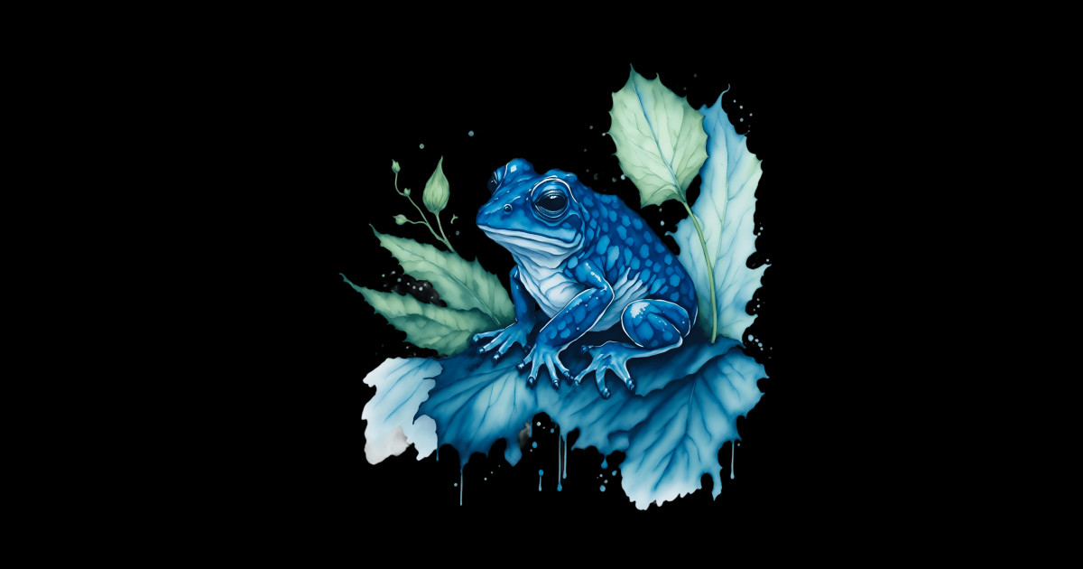 Adorable blue frog - Frogs - Sticker | TeePublic