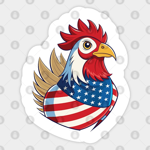 Bird usa flag american Pride - Bird Usa Flag American Pride - Sticker ...