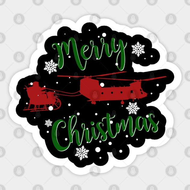 CH-47 Chinook Pulling Santa Merry Christmas - Ch 47 Chinook Pulling ...