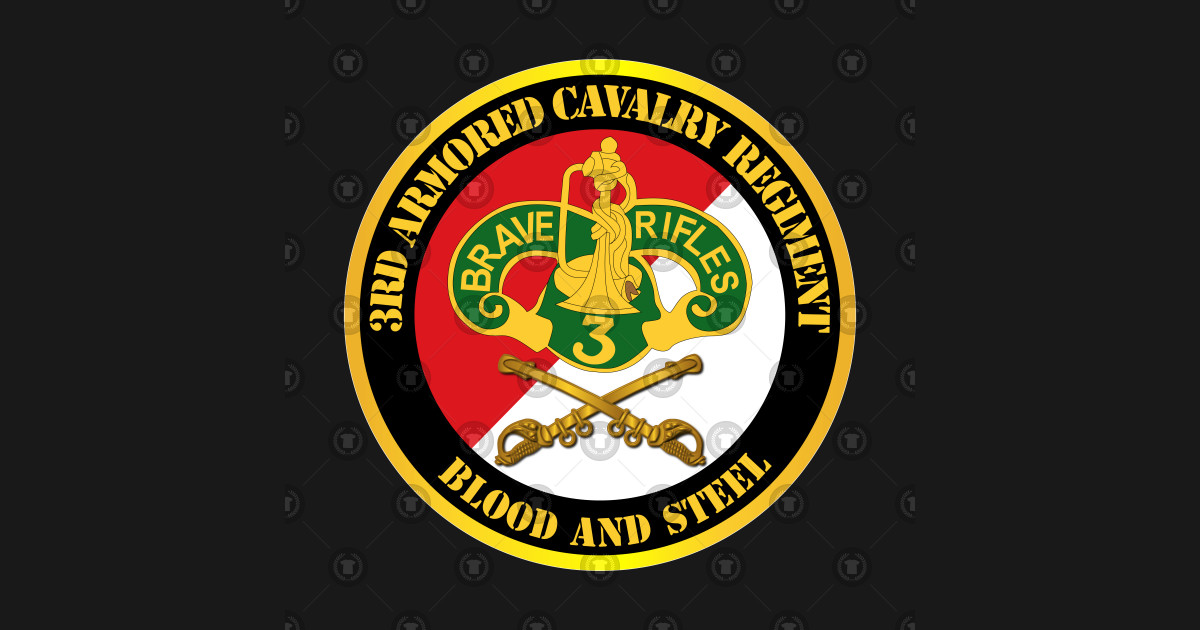 3rd Armored Cavalry Regiment DUI - Red White - Blood and Steel - 3rd ...