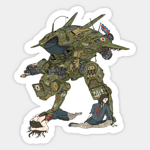 a north korean mecha. - Meka - Sticker | TeePublic