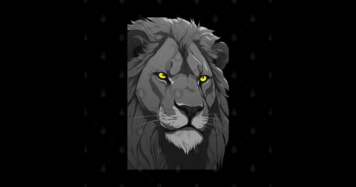 Alpha Animal Majestic Lion - Anime Wallpaper - Anime Art - Sticker ...
