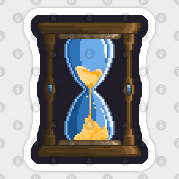 Pixel Art Hourglass - Hourglass - Sticker | TeePublic