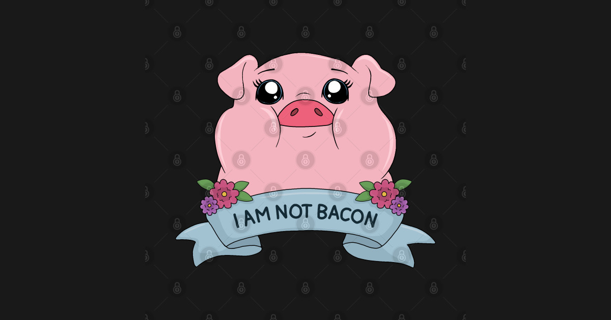 I am not bacon - Cute pig - I Am Not Bacon - T-Shirt | TeePublic