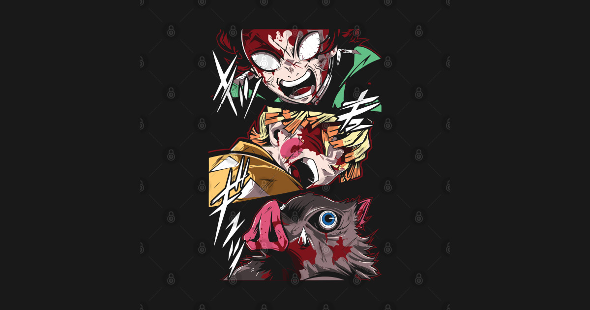 Demon Slayer Rage Trio - Tanjiro, Zenitsu and Inosuke - Tanjiro ...