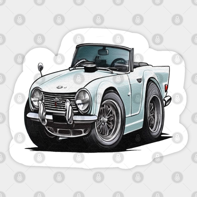 cartoon drawings of triumph tr6 - Triumph Tr6 - Sticker | TeePublic