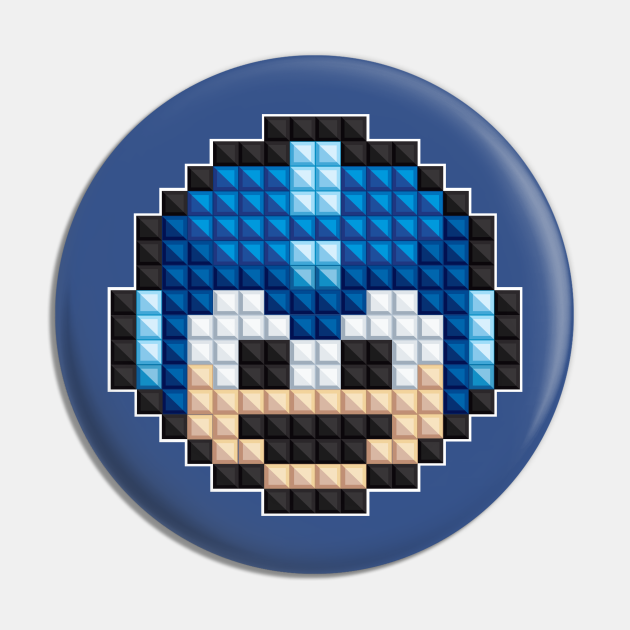 HD PIxels: Mega Man 1up - Megaman - Pin | TeePublic