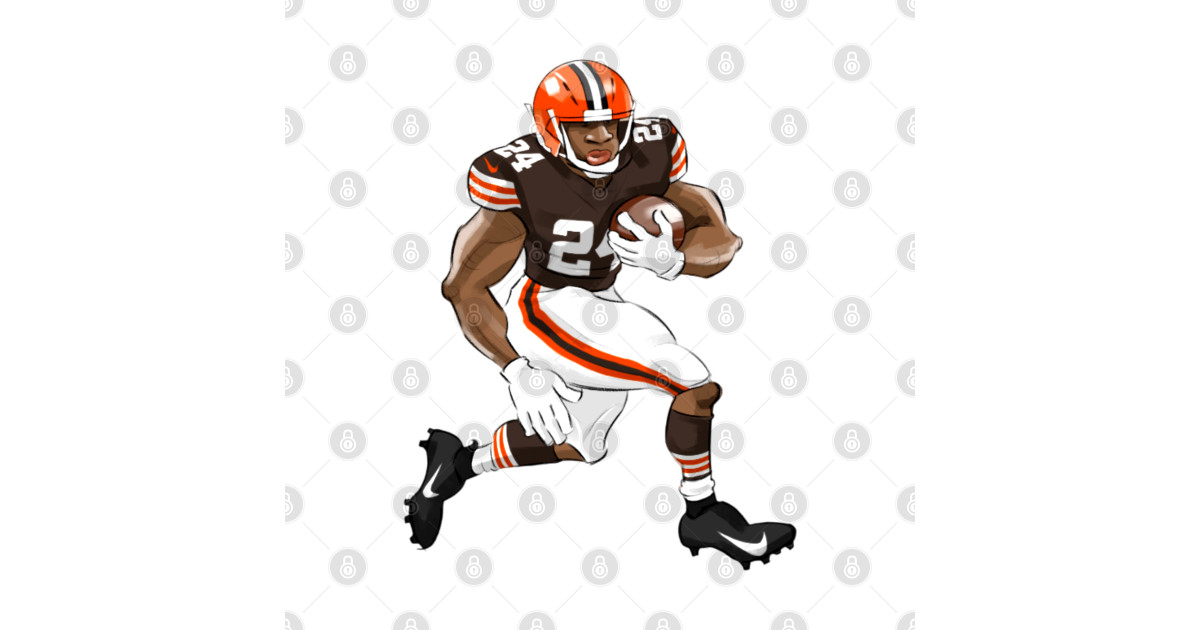 Caricature Nick Chubb - American Football - T-Shirt | TeePublic