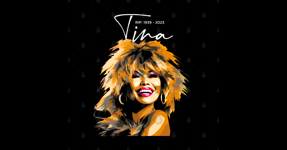Tina Turner: The Queen of Rock, RIP 1939 - 2023 on a Dark Background ...