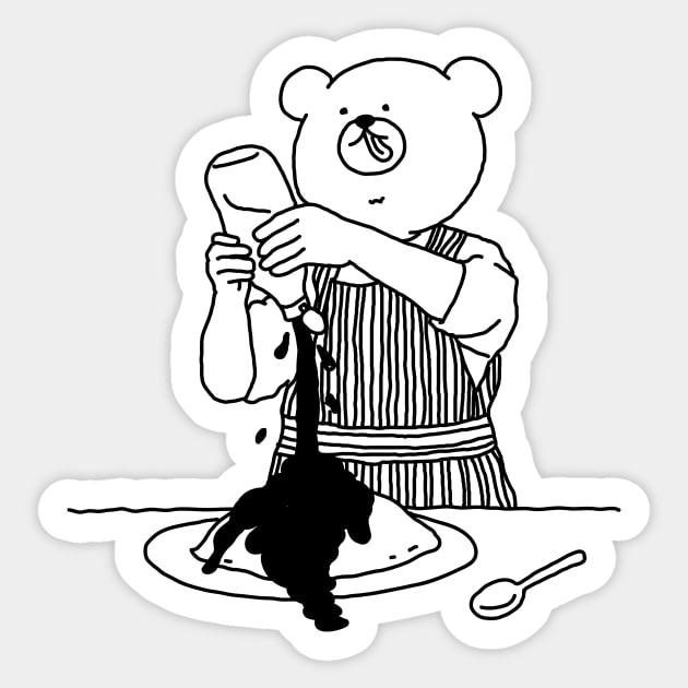 Ketchup Bear - Bears - Sticker | TeePublic