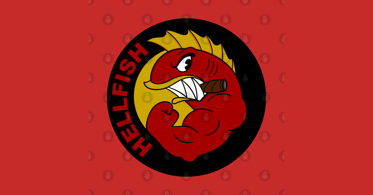 Flying Hellfish Tattoo - Hellfish - T-Shirt | TeePublic