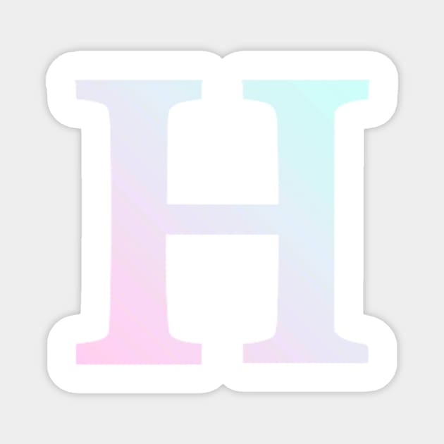The Letter H Cool Colors Design - Sticker - Magnet | TeePublic