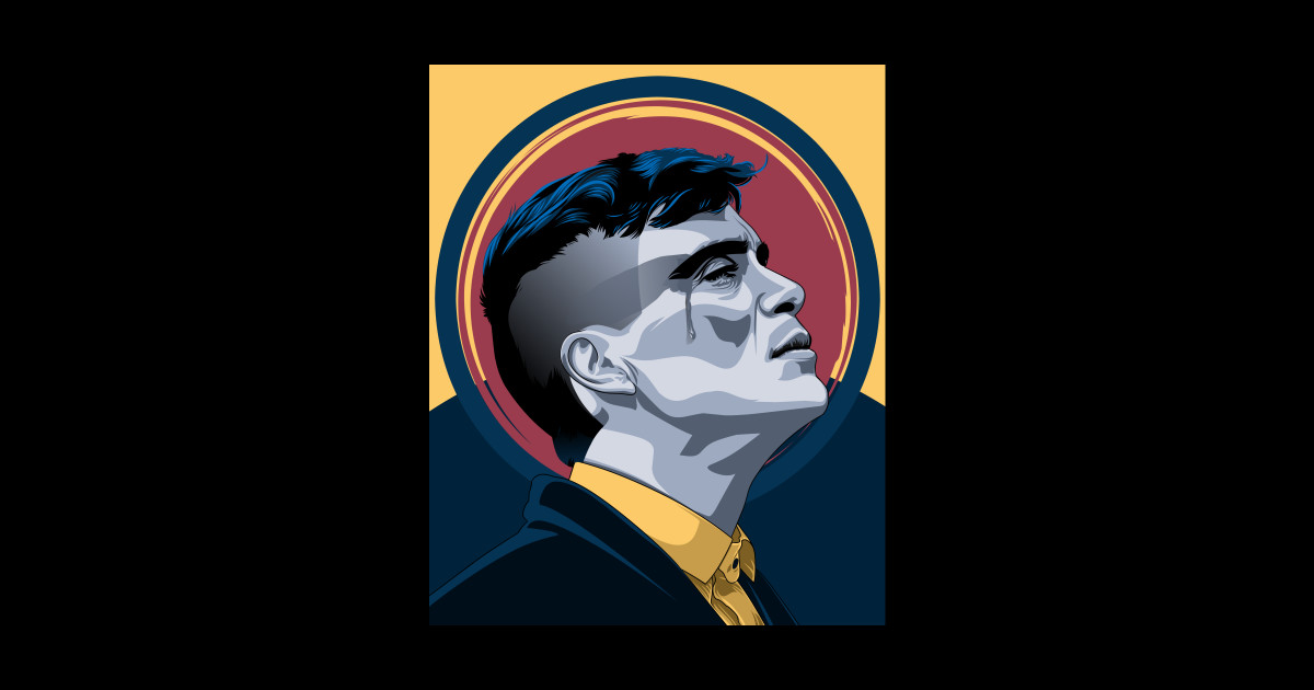 Cillian Murphy Retro Portrait - Cillian Murphy - Sticker | TeePublic