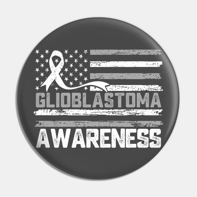 Glioblastoma Awareness Month American Flag Ribbon - Glioblastoma ...