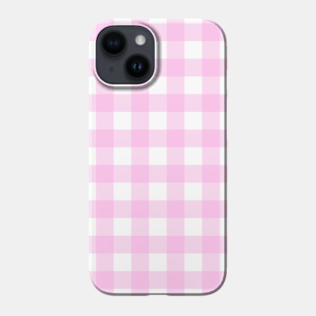 Pink White Gingham Pattern - Pink Gingham - Phone Case | TeePublic