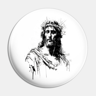 Jesus Christ Drawing Pins and Buttons for Sale | TeePublic