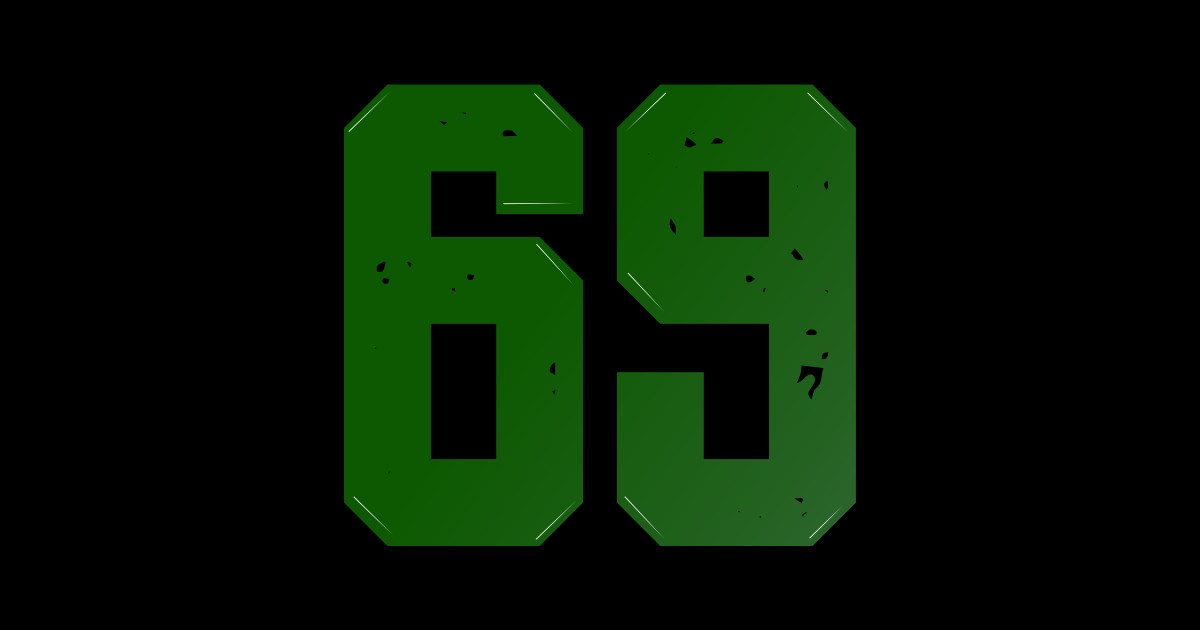 NUMBER 69 - LOGO - Number 69 - Sticker | TeePublic