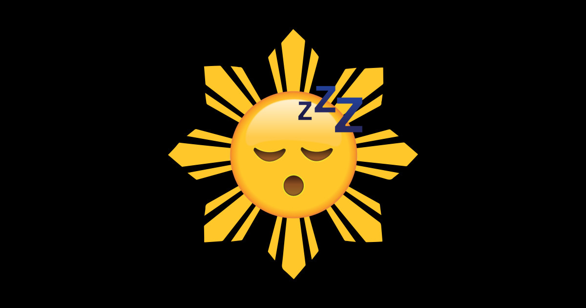 Sleeping Face Emoji in Filipino Flag Sun - Sleeping Emoji Filipino Sun ...