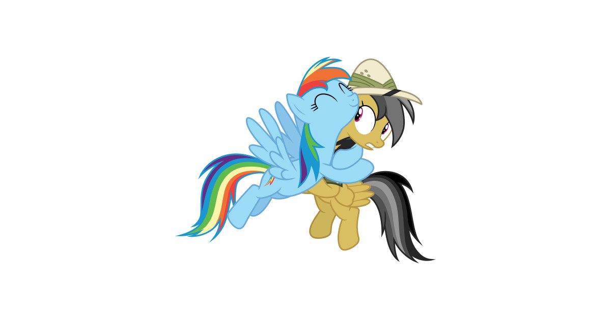Rainbow Dash and Daring Do hug 1 - My Little Pony - T-Shirt | TeePublic
