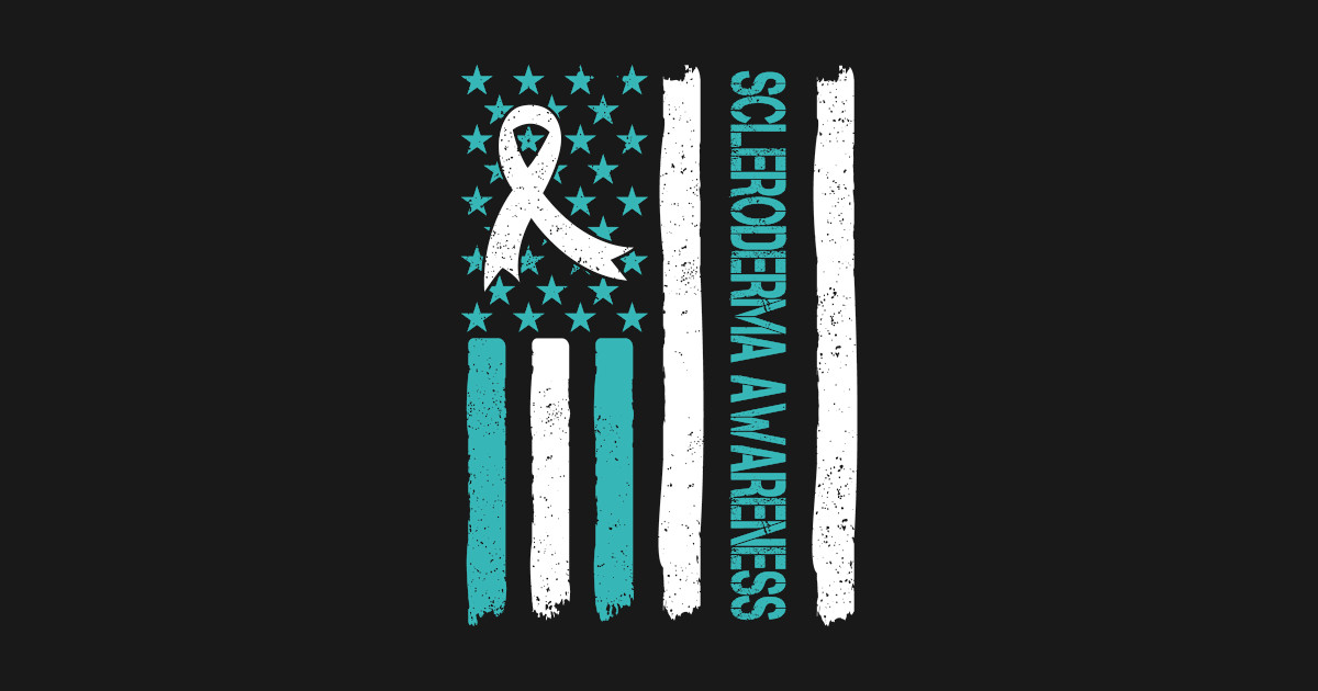 Scleroderma Awareness Month American Flag Ribbon - Scleroderma ...