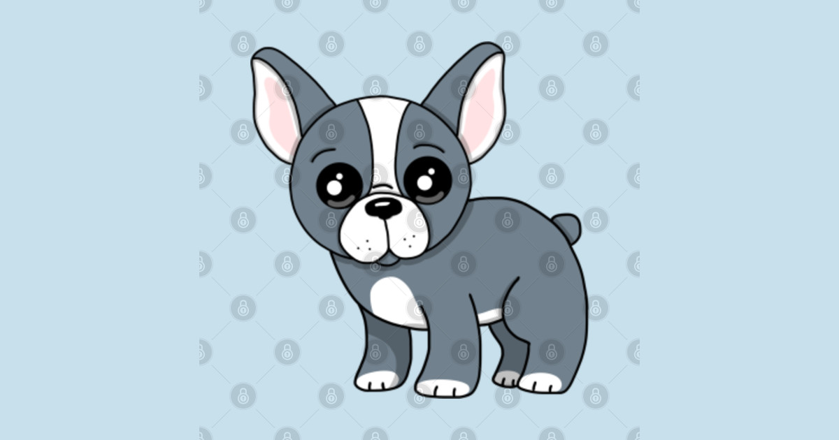 Chibi Frenchie (Large Design) - French Bulldog - T-Shirt | TeePublic