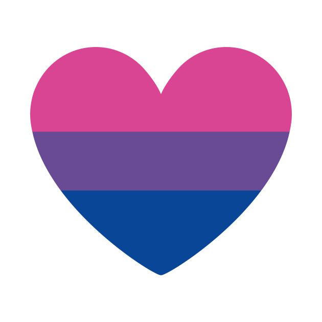 Bisexual Pride Heart - Bisexual - T-Shirt | TeePublic