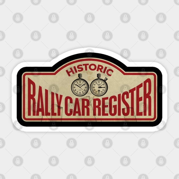 historic rally car - Vintage - Sticker | TeePublic