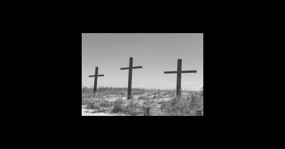 Three Wooden Crosses - 3 Crosses - Sticker | TeePublic