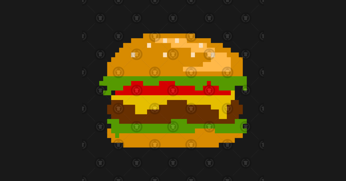 The Burger - Simpel Pixel Art - Burger - Tapestry | TeePublic