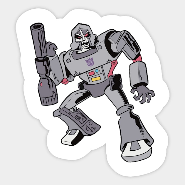 Comic Book-y Megatron - Transformers - Sticker | TeePublic