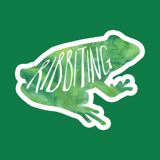 Ribbiting - funny saying, frog pun, riveting - Frog Funny - T-Shirt ...