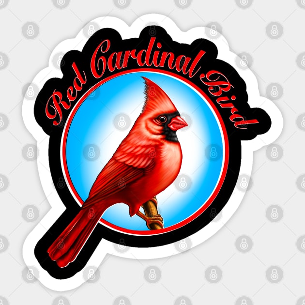 Red cardinal bird - Red Cardinal Bird - Sticker | TeePublic