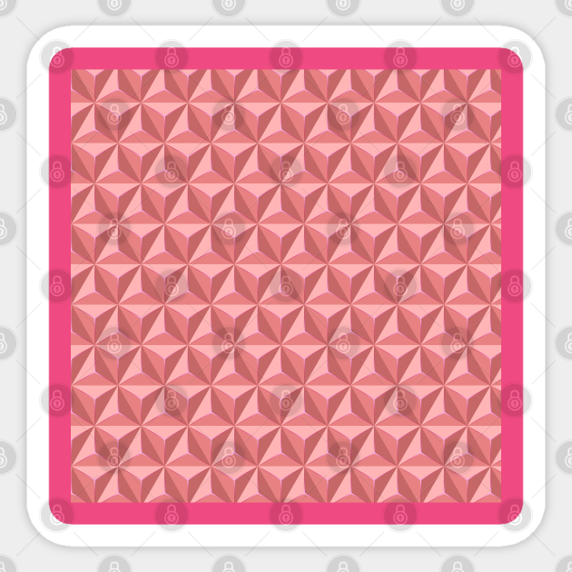Geometric PINK shapes Pattern - Geometric Pink Shapes Pattern - Sticker ...