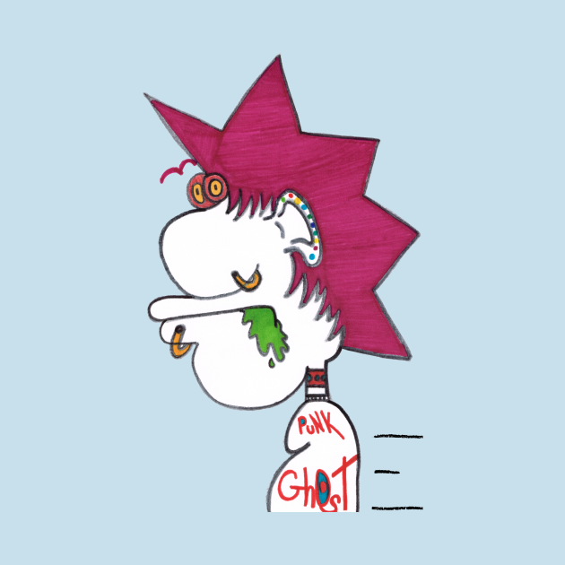Punk Ghost - Punk Ghost - T-Shirt | TeePublic