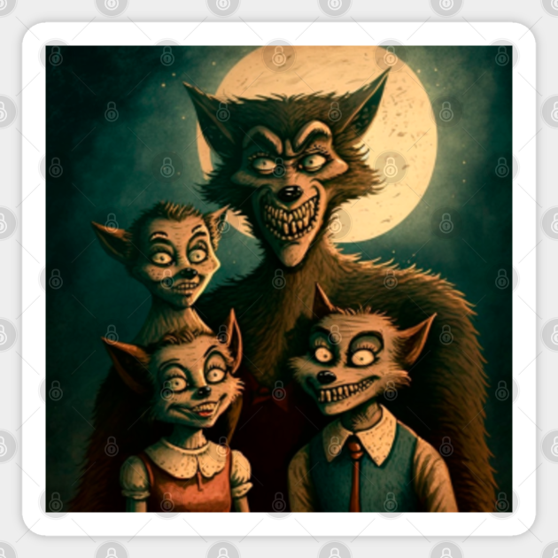 Werewolves Family - Fantasy Families - Werewolf - Sticker | TeePublic