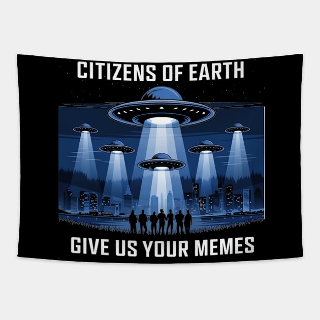 Alien Invasion: The Meme Harvest - Citizens Of Earth - Tapestry | TeePublic