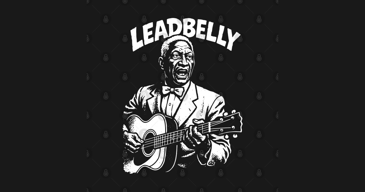 Lead Belly Roots Tribute Design - Lead Belly - T-Shirt | TeePublic