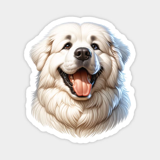 Cute Great Pyrenees Face - Great Pyrenees - Magnet | TeePublic