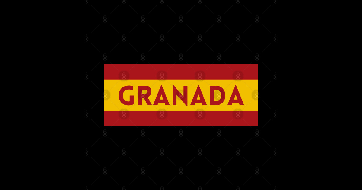 Granada City in Spain Flag Colors - Granada - Sticker | TeePublic