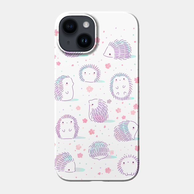 Spring Hedgehog Pattern - Hedgehog - Phone Case | TeePublic